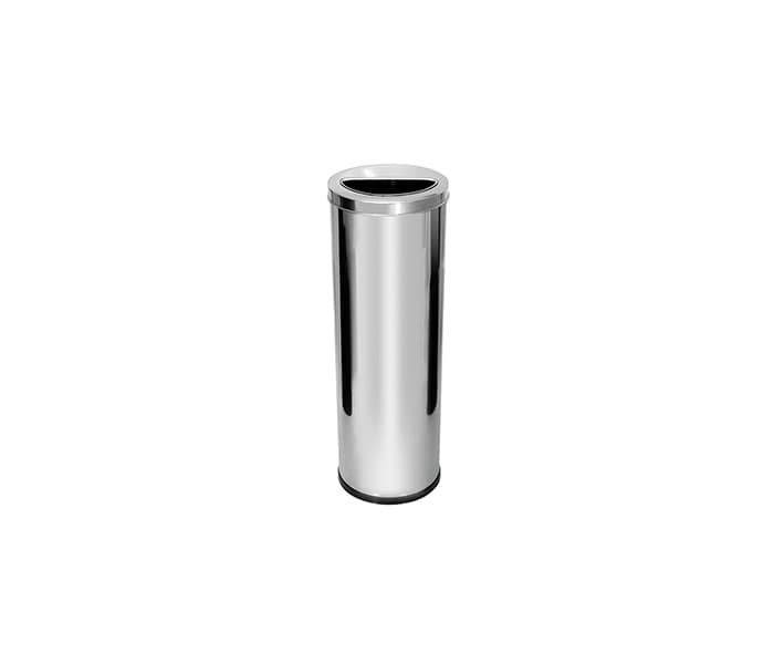 OR6 - Lixeira em aço inox com aro meia lua. Capacidade: 30l - BMGG Lixeiras